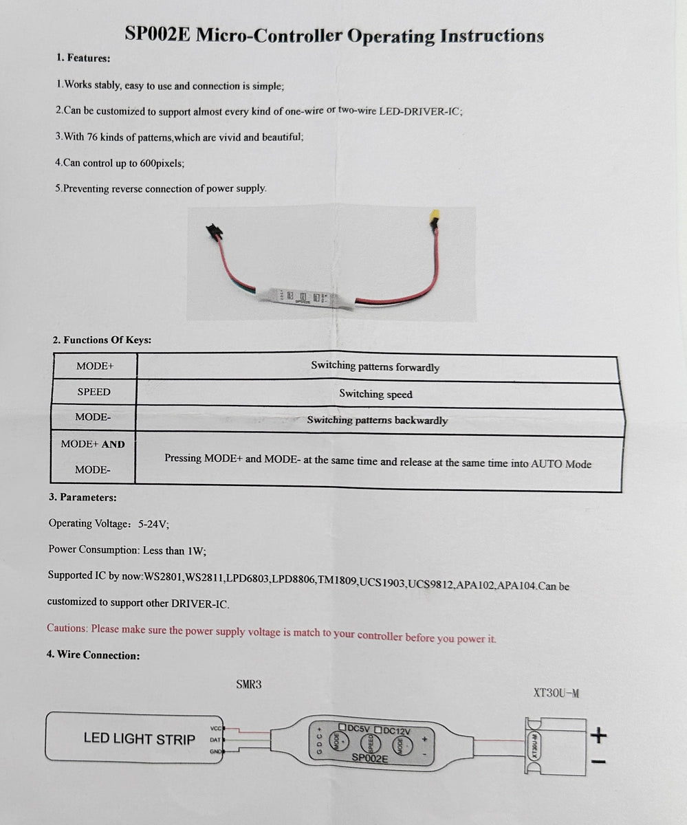DIY - weBLEEDfpv LED Controller SP002E