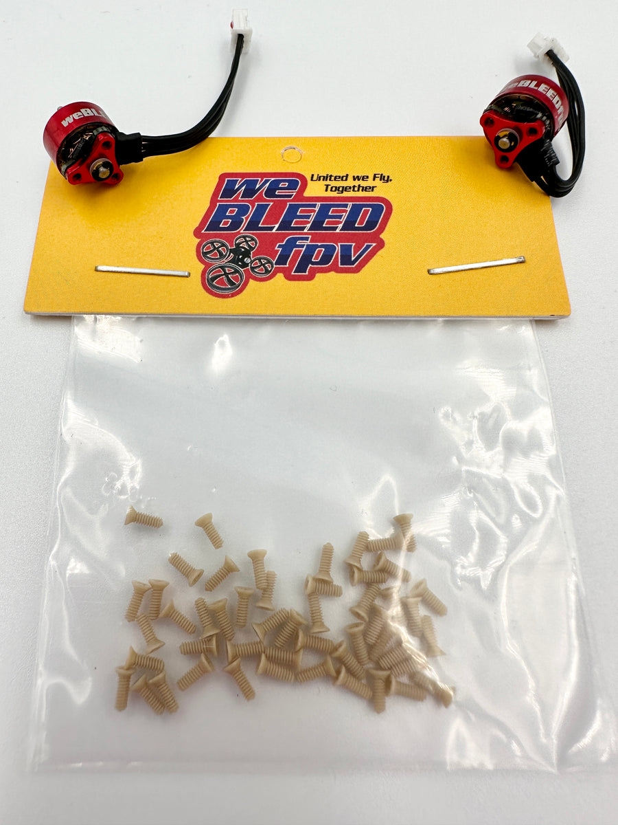 PEEK Micro Flat Head Whoop Motor Screws – weBLEEDfpv